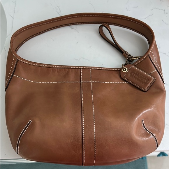 Coach | Bags | Authentic Coach Brown Leather Shoulder Bag | Poshmark